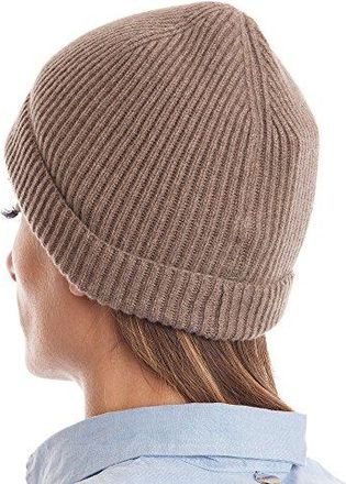 DALLE PIANE CASHMERE Bonnet 100% Cachemire, Made in Italy - Femme/Homme, Couleur: Vison, Taille Unique