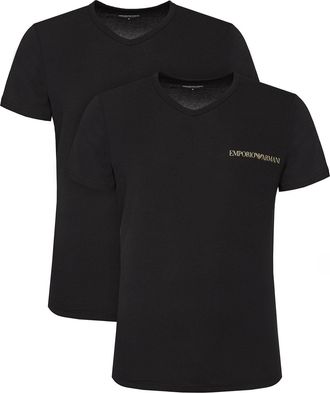 Emporio Armani T-Shirt-Set EM000392 AF10779 MC005 Schwarz Regular Fit