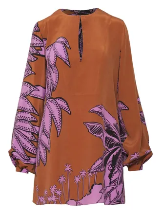 Johanna Ortiz Tunika mit Print - Braun