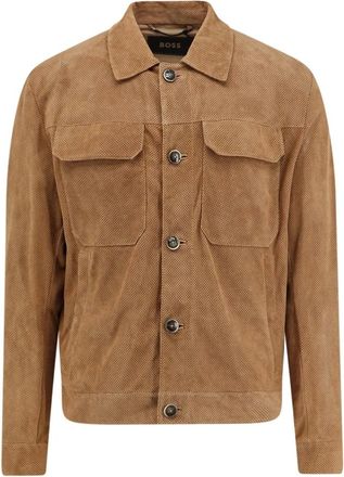 HUGO BOSS Homme, Vestes, Beige, Taille: XL Suede Jacket