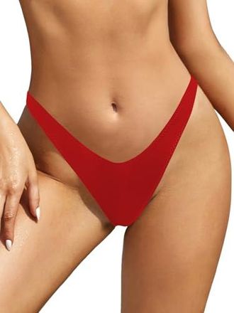 SHEKINI Femme Maillot de Bain Bikini Br&eacute;silien Bas de Bikini Thong Swim Trunks Taille Basse String Tanga Bas de Maillots Sexy V Type Bas de Bikini de Plage Sl