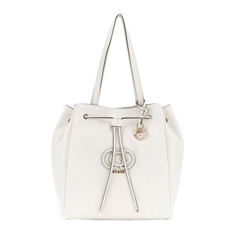 Guess Femme, Sacs, Blanc, Taille: ONE Size Sac Tote Blanc avec Cordon