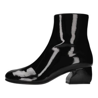 Sergio Rossi Lederschaftsstiefeletten - - Shoes - Damen - Schwarzk - 36 EU