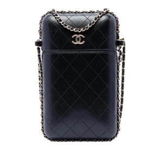 Chanel Pre-owned Mini Phone Holder - Femme - Pre-owned - Noir - Taille: ONE Size