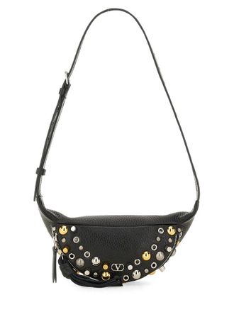 Valentino Garavani Mens Pouch Nellc&ocirc;te Black Leather Belt Bags