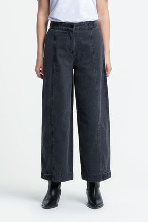 Kings of Indigo Kings of Indigo Damen vegan Hose Leeta Stripe Schwarz Washed