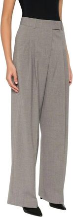By Malene Birger Femme, Pantalons, Gris, Taille: 32 FR Cymbaria Wide Pantalons