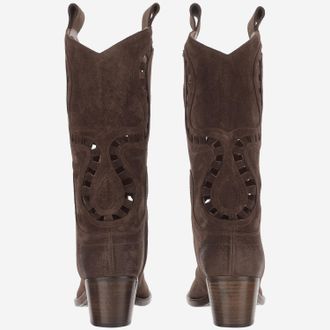 Sartore Womens Suede Boots Brown