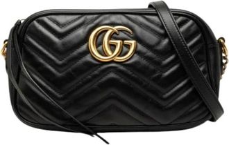 Gucci Sac bandouli&egrave;re matelass&eacute; doccasion - Femme - Pre-owned - Noir - Taille: ONE Size
