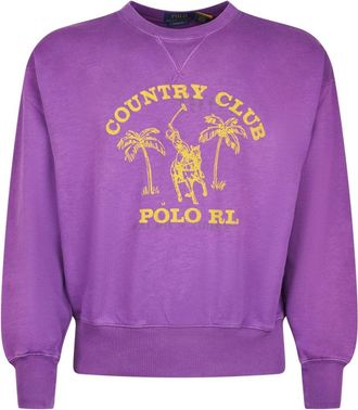 Polo Ralph Lauren Homme, Sweatshirts et sweats &agrave; capuche, Violet, Taille: L Knit SweaT-shirt