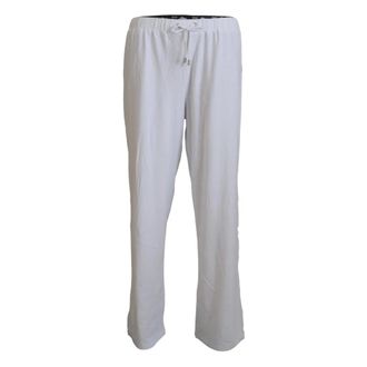 John Galliano Homme, Pantalons, Blanc, Taille: S lgante pantalon large en coton