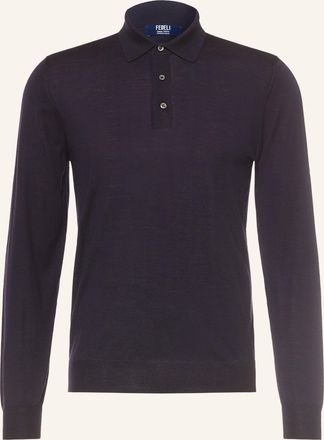 Fedeli Fedeli Strick-Poloshirt blau