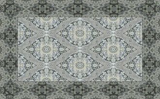 Vilber New Classic Damast Teppich, Vinyl, grau, 75 x 120 x 0.2 cm