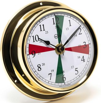 Barigo 684MSFS Regatta Quarzuhr - 125 x 40 mm, mit Messing-Geh&auml;use poliert, Mineralglas, 3-Minuten-Sperrsegmenten