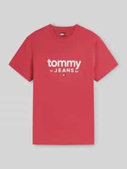 Tommy Jeans Relaxed Fit T-Shirt aus reiner Baumwolle mit Label-Schriftzug