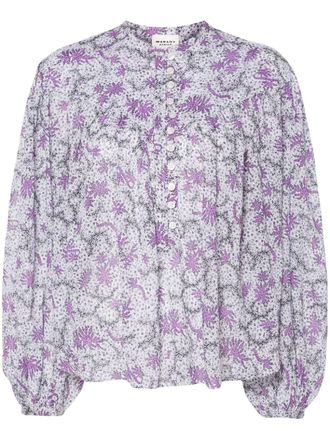 Isabel Marant blouse Salika &agrave; imprim&eacute; abstrait - Blanc