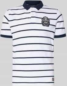 Superdry Slim Fit Poloshirt mit Label-Stitching und Knopfleiste