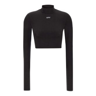 Off-white Femme, Tops, Noir, Taille: 38 FR Long Sleeve Hauts