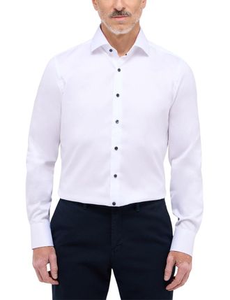 Eterna Male Luxury Shirt unifarben Slim FIT 38_H_1/1, 1/1, weiß