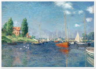 Posterlounge Argenteuil Poster von Claude Monet 40 x 30 cm Blau Wandbilder Wanddeko
