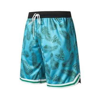 Generic Short court pour homme - Short &eacute;lastique tendance pour homme - Maille d&eacute;contract&eacute;e - Poche de sport extensible, bleu, 3XL