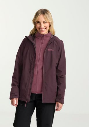 Jack Wolfskin 3-in-1-Funktionsjacke JACK WOLFSKIN MOONRISE 3IN1 JKT W, Damen, Gr. S (36), amaranth, Obermaterial: 100% Polyester; Futter: 100% Polyester; Innenjacke