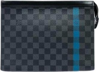 Louis Vuitton Pre-owned Pochette Voyage MM &agrave; rayures - Homme - Pre-owned - Noir - Taille: ONE Size