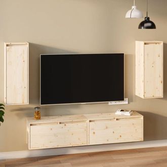 vidaXL Vidaxl - Armoires murales 2 pcs 30x30x80 cm Bois de pin massif