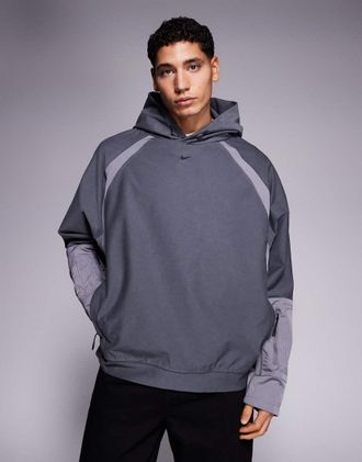 Nike Tech - Shori - Sweat &agrave; capuche style utilitaire - Gris