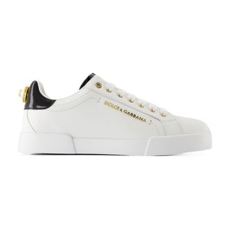 Dolce & Gabbana Womens Calfskin Sneaker White