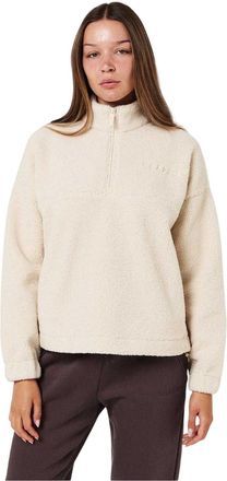 Slazenger Sweatshirt f&uuml;r Damen, mit kurzem Rei&szlig;verschluss, Fleece (Cremefarbe)