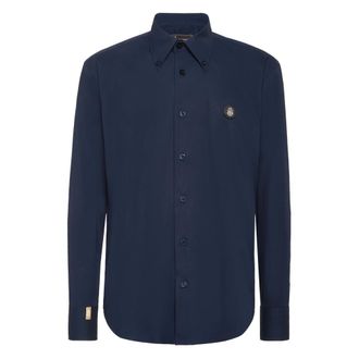 Billionaire Boys Club Homme, Chemises, Bleu, Taille: L Popeline Shirt Regular Fit