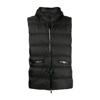 Herno Homme, Vestes, Noir, Taille: XL Gilet sans Manches &agrave; Capuche Matelass&eacute;