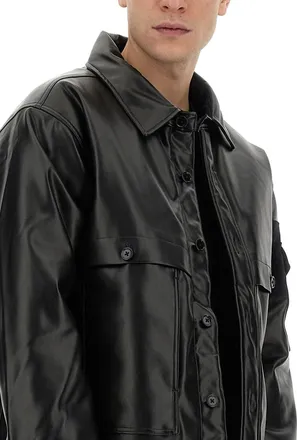 A&iuml;e Polyester Shirt Jacket - Black
