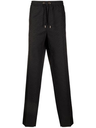 Versace pantalon de jogging &agrave; imprim&eacute; La Greca - Noir