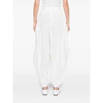 Marrakshi Life Gathered Cotton Trousers - White