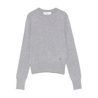 Ami Femme, Pulls, Gris, Taille: 40 FR Pull Ras du Cou