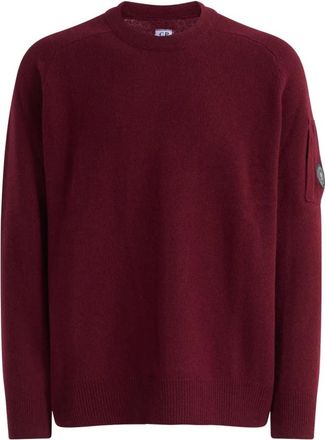C.P. Company Pullover mit Rundhalsausschnitt aus Lammwolle - - Knitwear - Herren - Rot - S