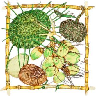 Herm&egrave;s Pre-owned Jardin Cr&eacute;ole Foulard en soie - Femme - Pre-owned - Multicolore - Taille: ONE Size