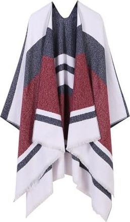 Generic Poncho Femme Hiver Chaud Chale Femme Hiver Chaud Cape Femme Effet enveloppant Cape Automne-Hiver Chaude Couleur &Eacute;l&eacute;gante Superposition Cosy
