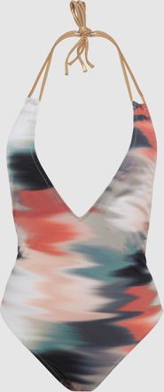 Beliza Maillot de Bain Une Pièce Claire Tie Die