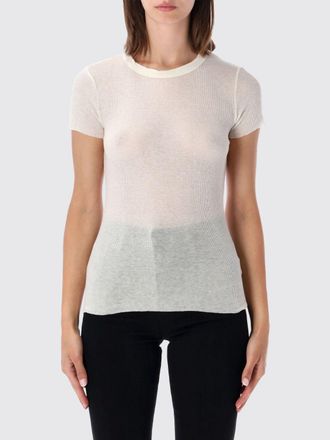 James Perse T-shirt slim fit en m&eacute;lange de coton et cachemire &agrave; col rond