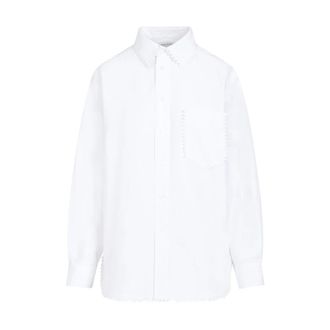 Bottega Veneta Femme, Blouses et Chemises, Blanc, Taille: 36 FR Chemise en Coton Blanc