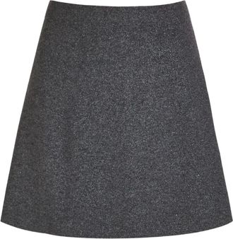 Paige minijupe Pomme &agrave; coupe &eacute;vas&eacute;e - Gris
