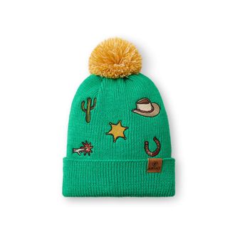Ariat Kids Arlo Beanie Hat in Teal Patchwork, Size OS, by Ariat