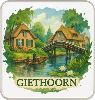 Generic Kühlschrankmagnet Giethoorn, Niederlande, Reise-Souvenir, Sammlerstück, Geschenk