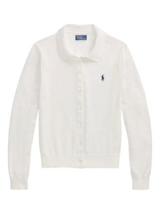 Polo Ralph Lauren cardigan &agrave; col polo - Blanc
