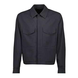 Dior Gestreifte Wolljacke Fr&uuml;hling-Sommer 2025 - - Jackets - Herren - Grau - M