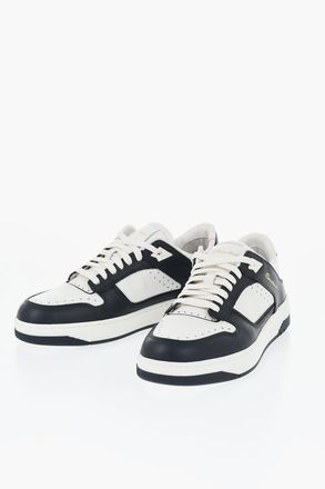 Santoni Leather Sneakers AIR With Contrast Details Santoni