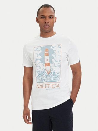 Nautica T-Shirt NAUTICA-W126-NAMTS-1012-01P Wei&szlig; Regular Fit